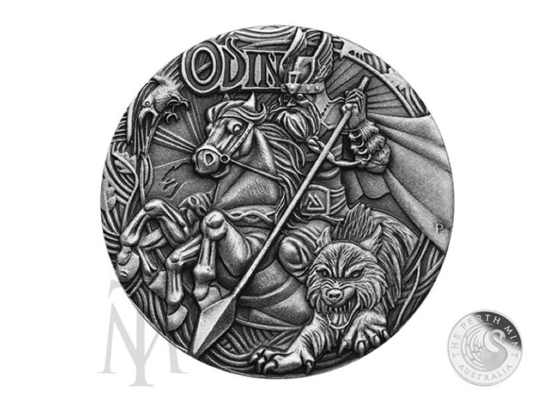 Norse Gods – Odin 2016 2oz Silver High Relief Antiqued Coin | SilverAg ...
